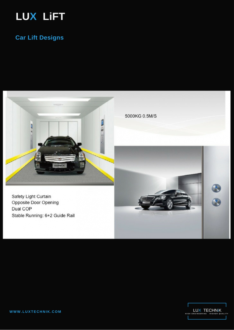 The LUXLiFT Standard Specification – Lux Technik WLL