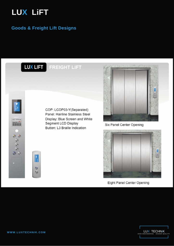 The LUXLiFT Standard Specification – Lux Technik WLL